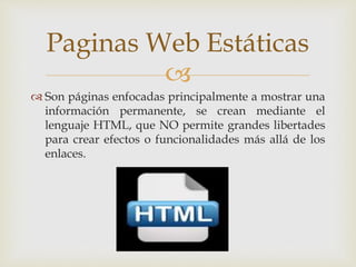 Paginas web definicion | PPTX