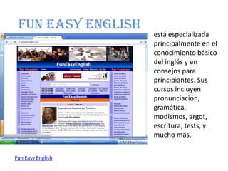 Paginas web para aprender ingles | PPTX