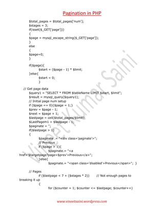 Pagination in PHP | PDF