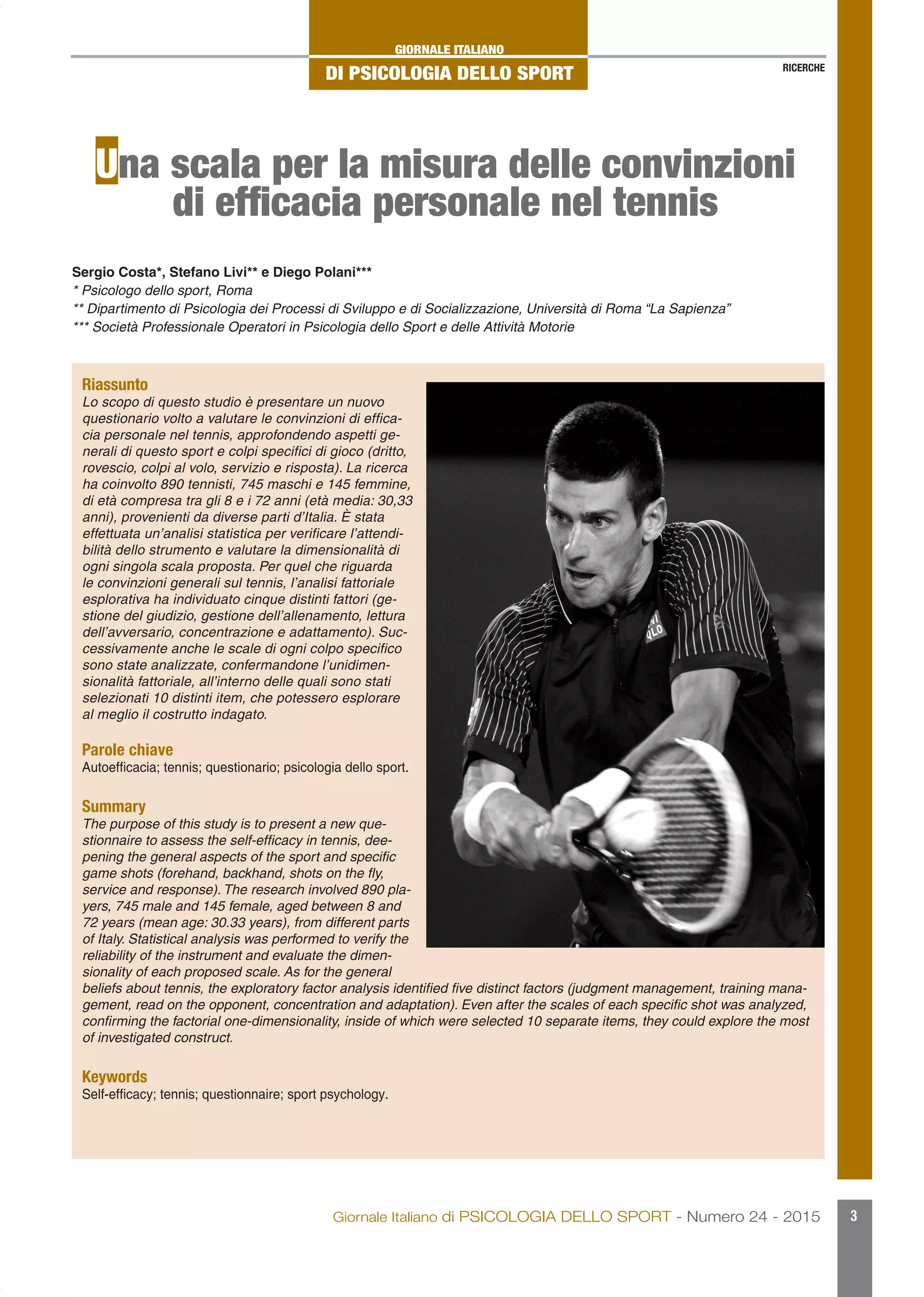 Pagine da gips giornale italiano psicologia dello sport 24 | PDF
