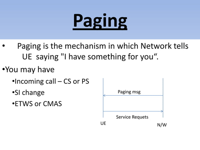 LTE paging.ppt | Computer Networking | Computing