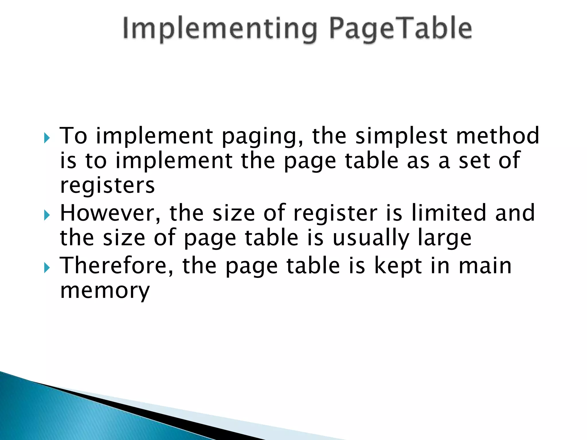 Paging and segmentation | PPTX