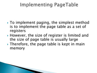 Paging and segmentation | PPTX