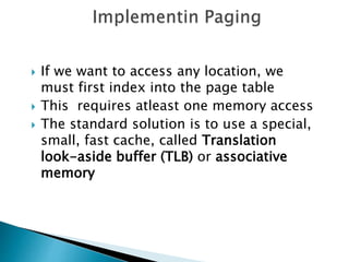 Paging and segmentation | PPTX
