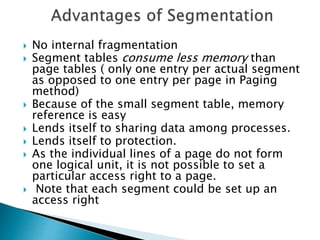 Paging and segmentation | PPTX