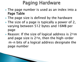 Paging and segmentation | PPTX