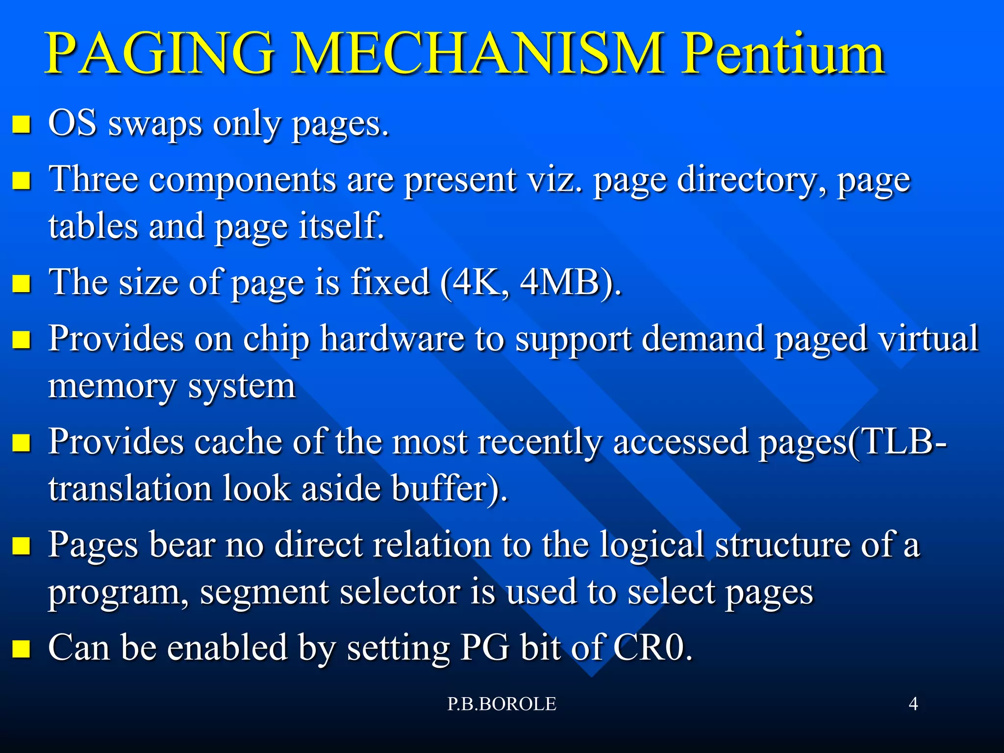 PAGING MECHANISM Pentium.ppt