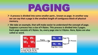 Paging in Computer Architecture and Operating System | PPTX