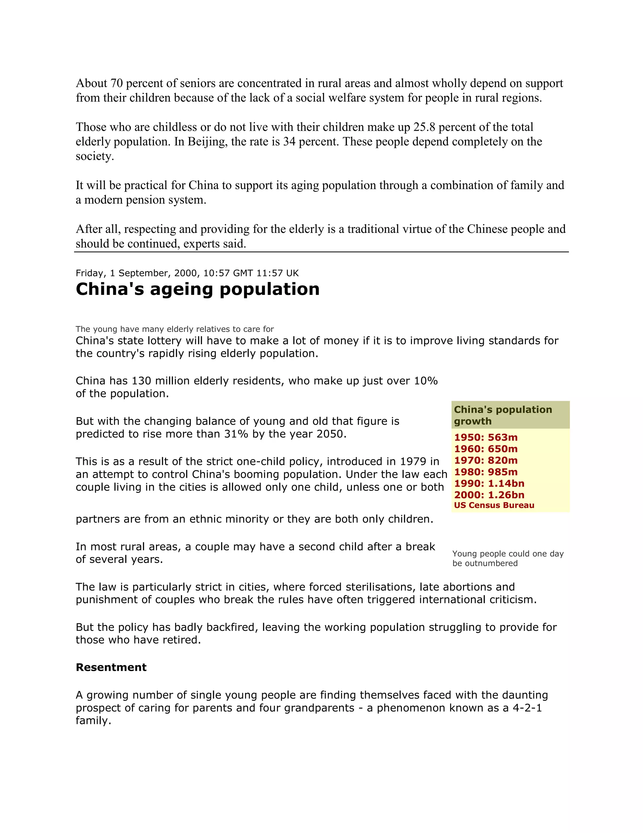 P aging population challenges china | DOCX