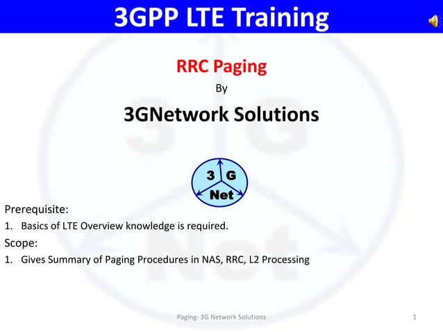 Paging in LTE | PPSX