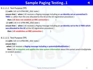 Paging in LTE | PPSX