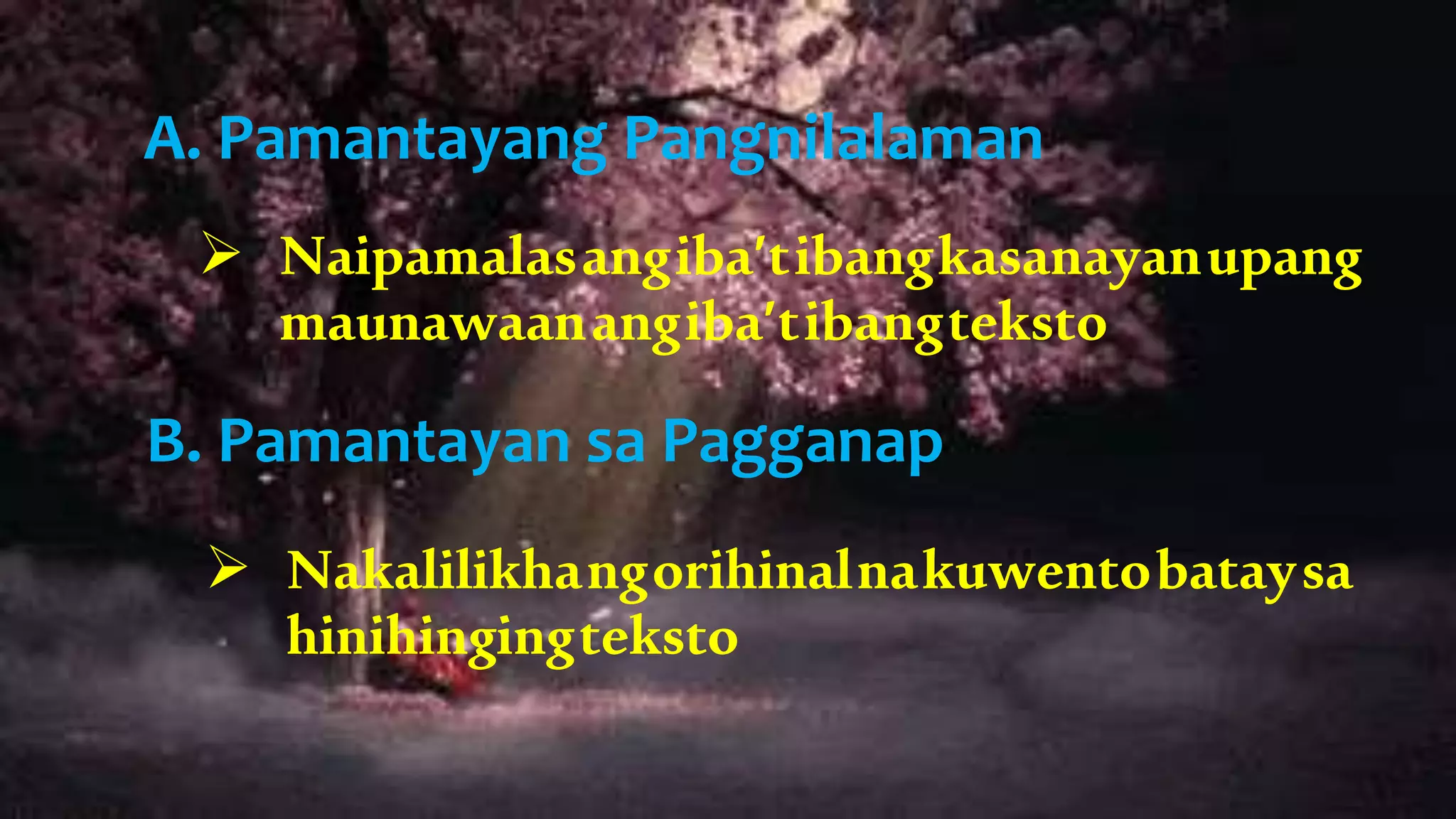 Pagkakaiba ng kathang isip at di kathang isip ( | PPTX