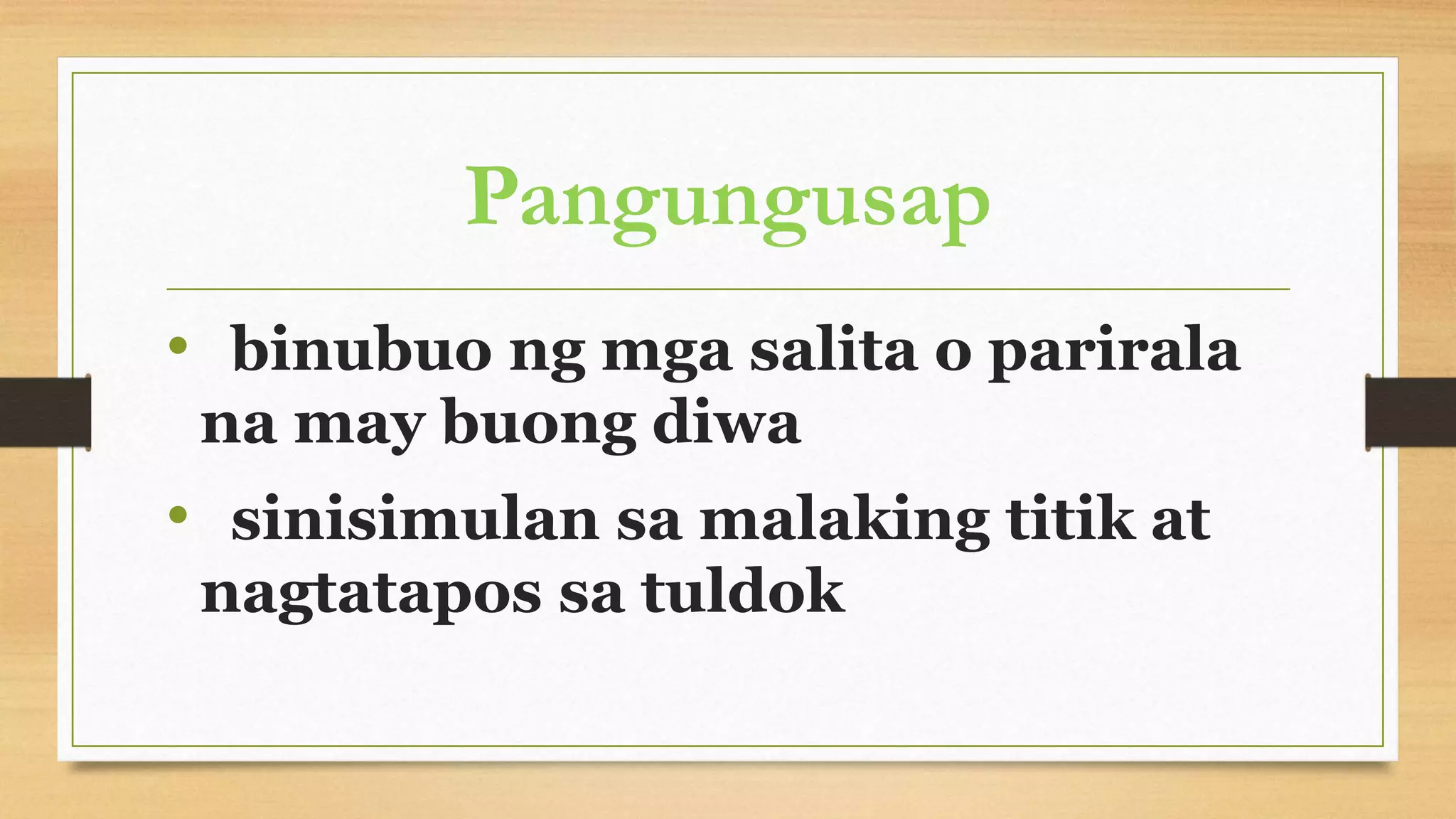 Pagkakaiba ng Pangungusap at Di-pangungusap | PPTX