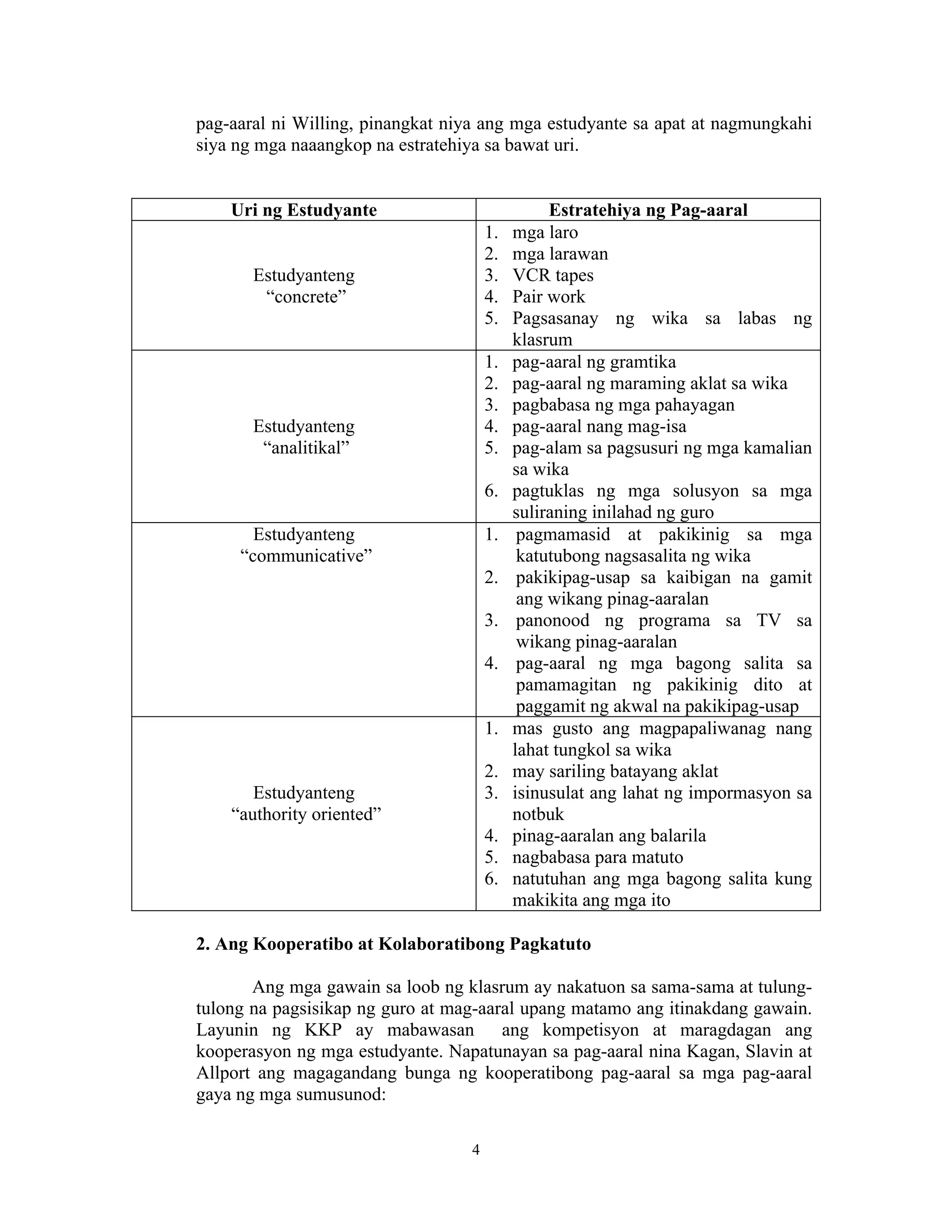 Pagkalinawan malikhaing-pagtuturo-ng-wika-1 | PDF