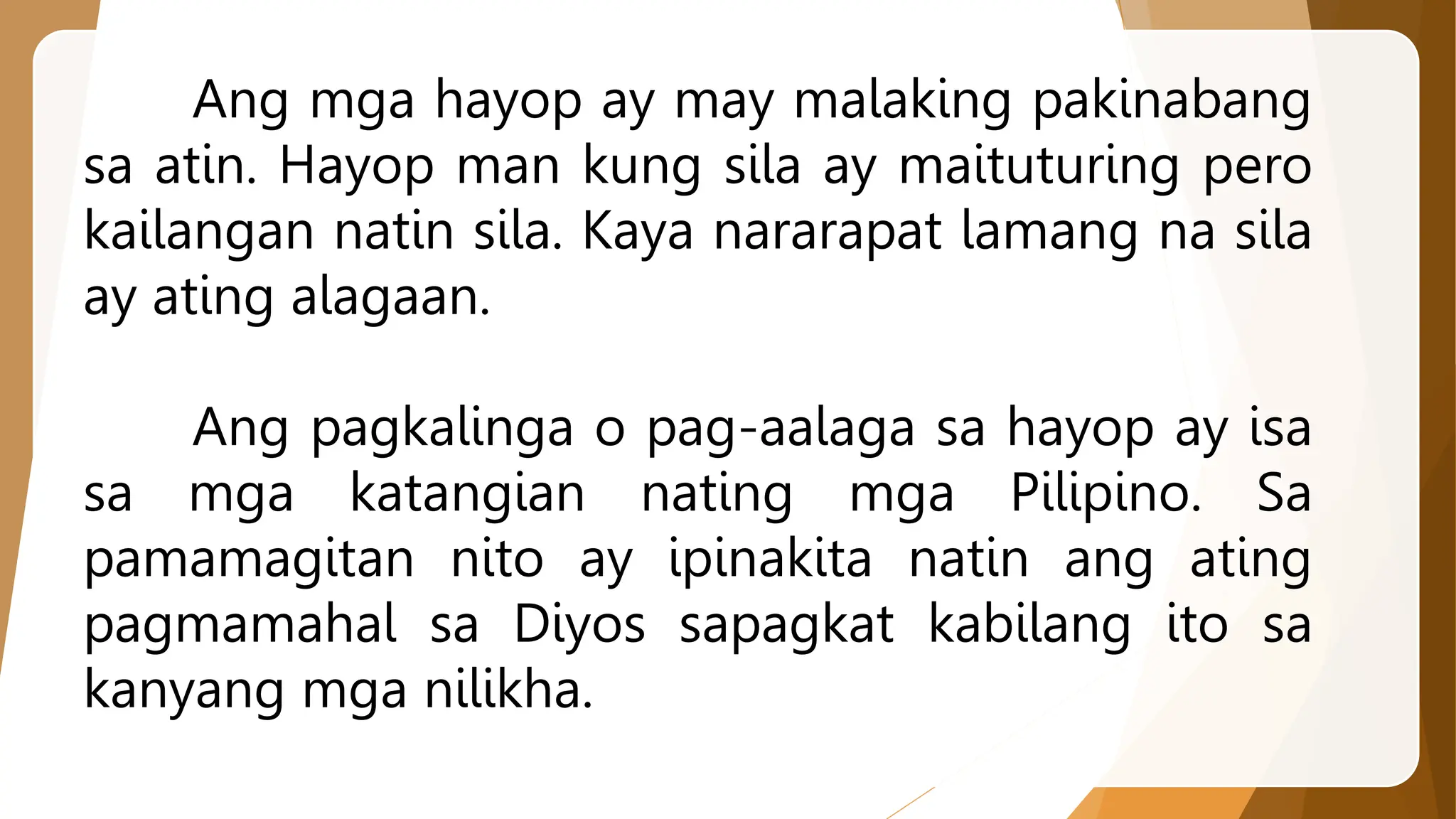 Pagkalinga sa mga Hayop na Ligaw o Endangered Species PPT.pptx