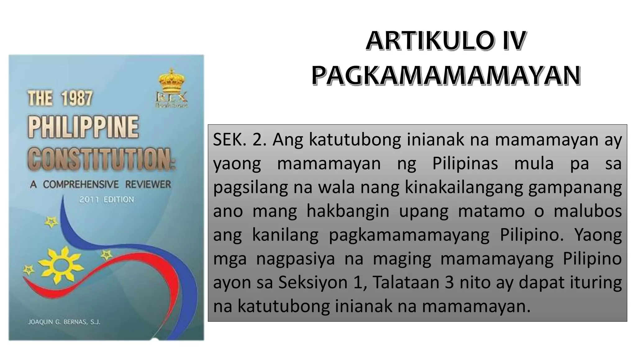 Pagkamamamayan | PPTX