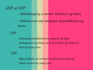 Pagkilala sa Gross National Product (GNP) | PPTX