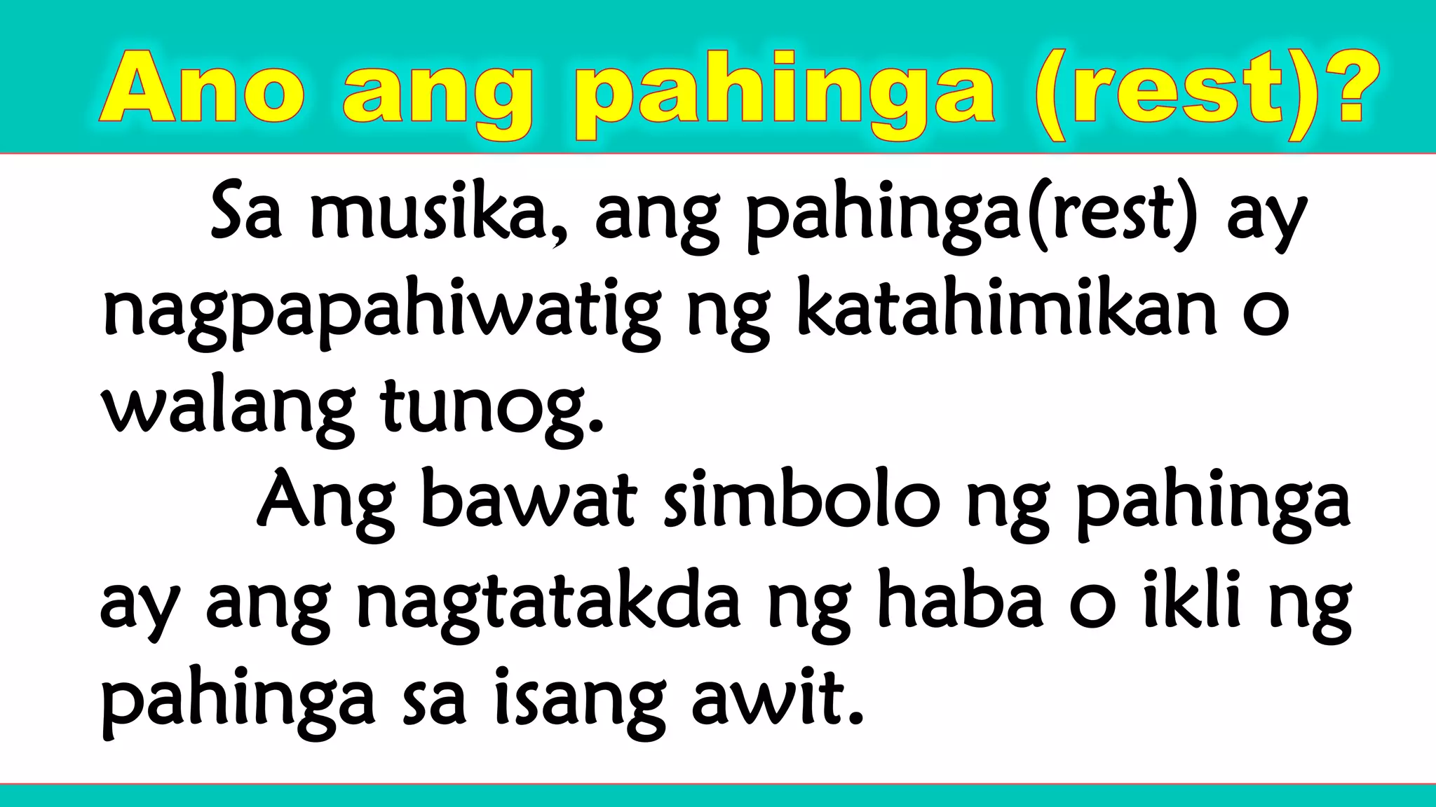 Pagkilala sa nota at pahinga | PDF
