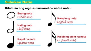 Pagkilala sa nota at pahinga | PDF