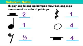 Pagkilala sa nota at pahinga | PDF