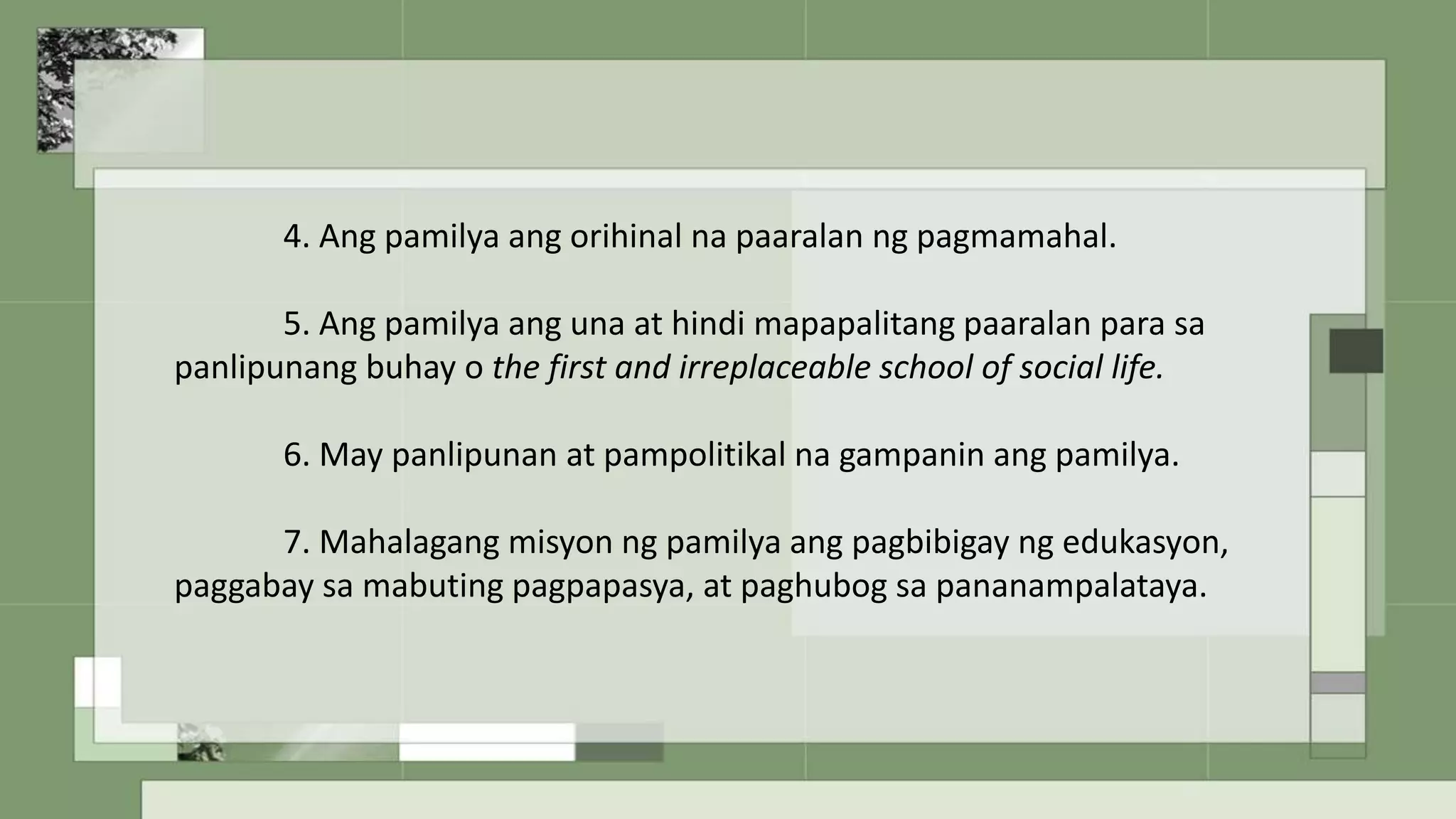 Pagkilala sa pamilya bilang institusyon ng lipunan | PPTX