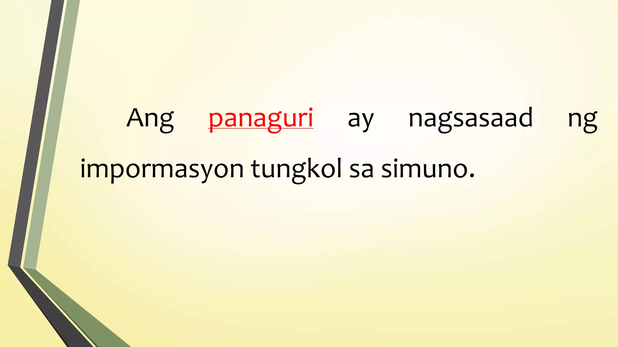 Pagkilala sa Simuno at Panaguri | PPTX