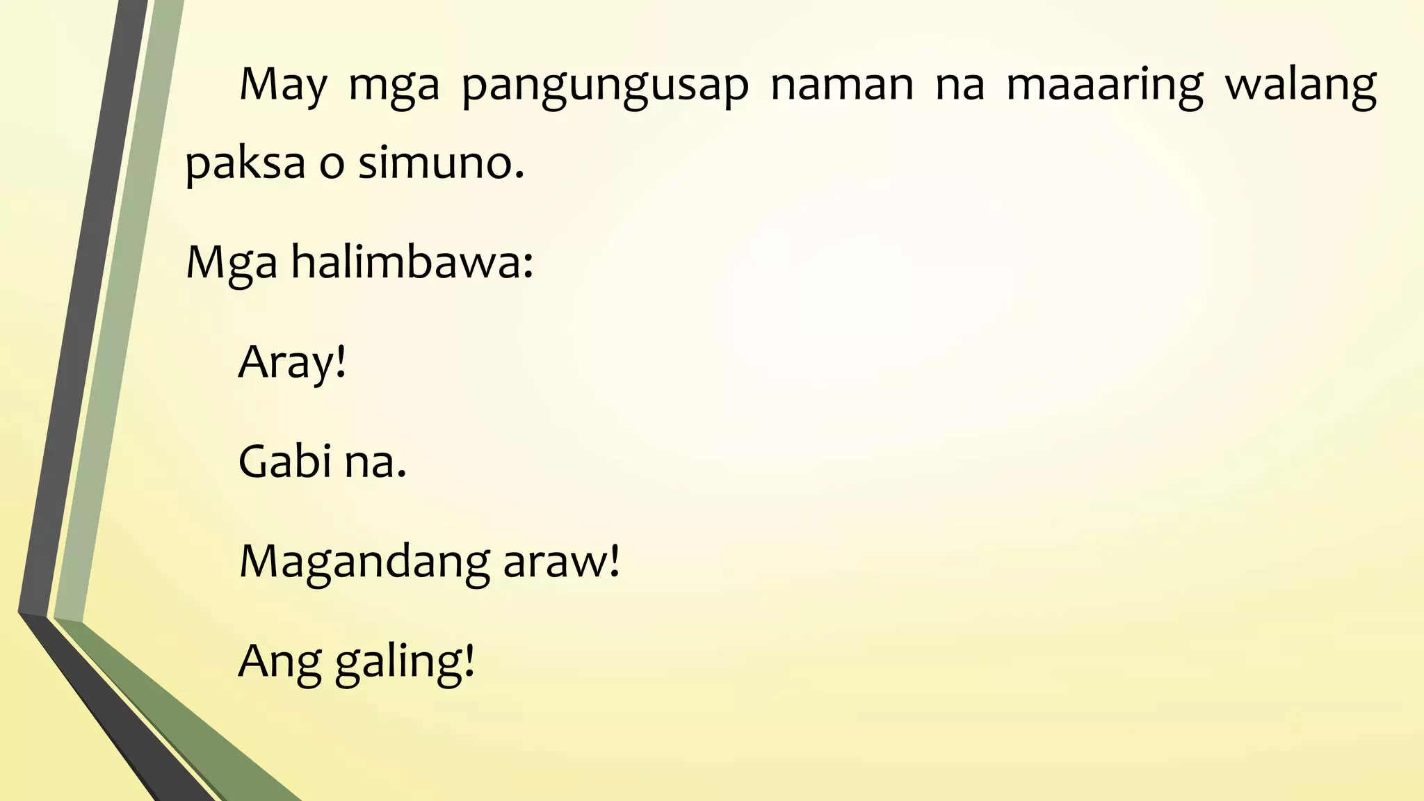 Pagkilala sa Simuno at Panaguri | PPTX