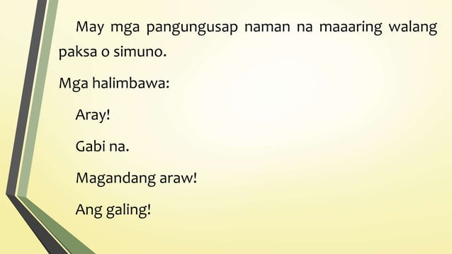 Pagkilala sa Simuno at Panaguri | PPTX