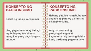 PAGKONSUMO 2... Araling Panlipunan para sa magaaral | PPT