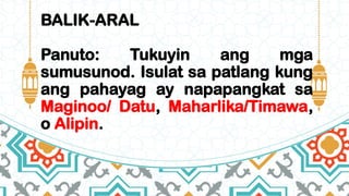 Paglaganap at Katuruan ng Islam sa Pilipinas.pptx