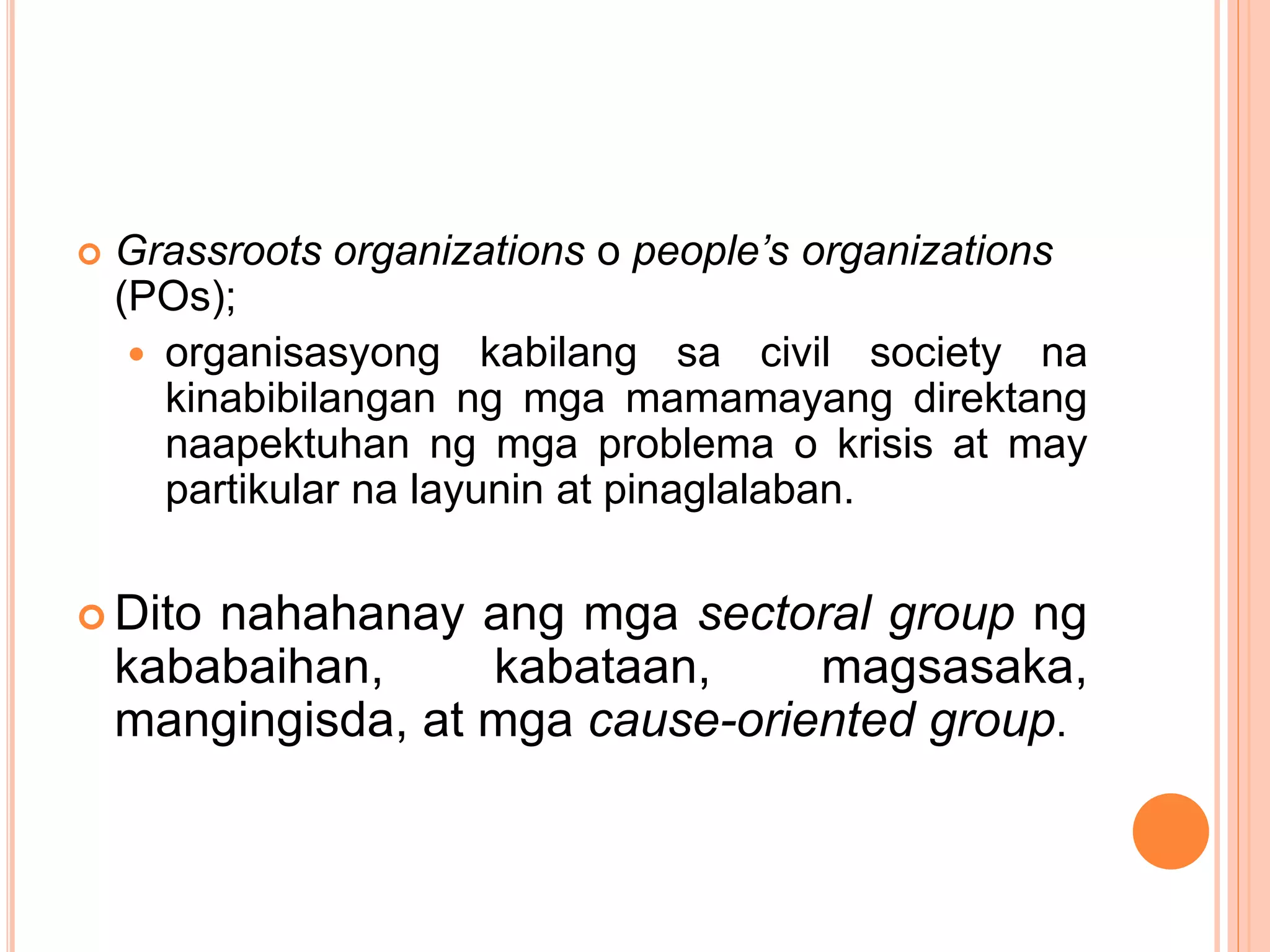 Paglahok sa civil society | PPTX
