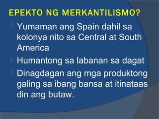 Paglakas ng europe merkantilismo | PPT