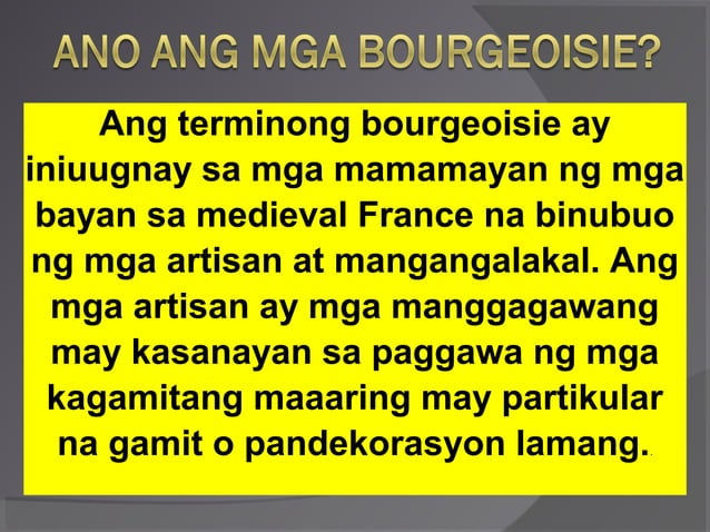 Paglakas ng europe (Bourgeoisie) | PPT
