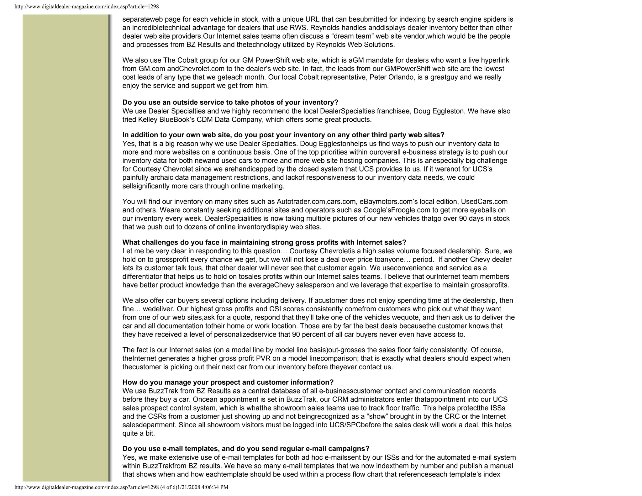 Ralph Paglia Interview is Cover Story in Digital Dealer Magazine | PDF