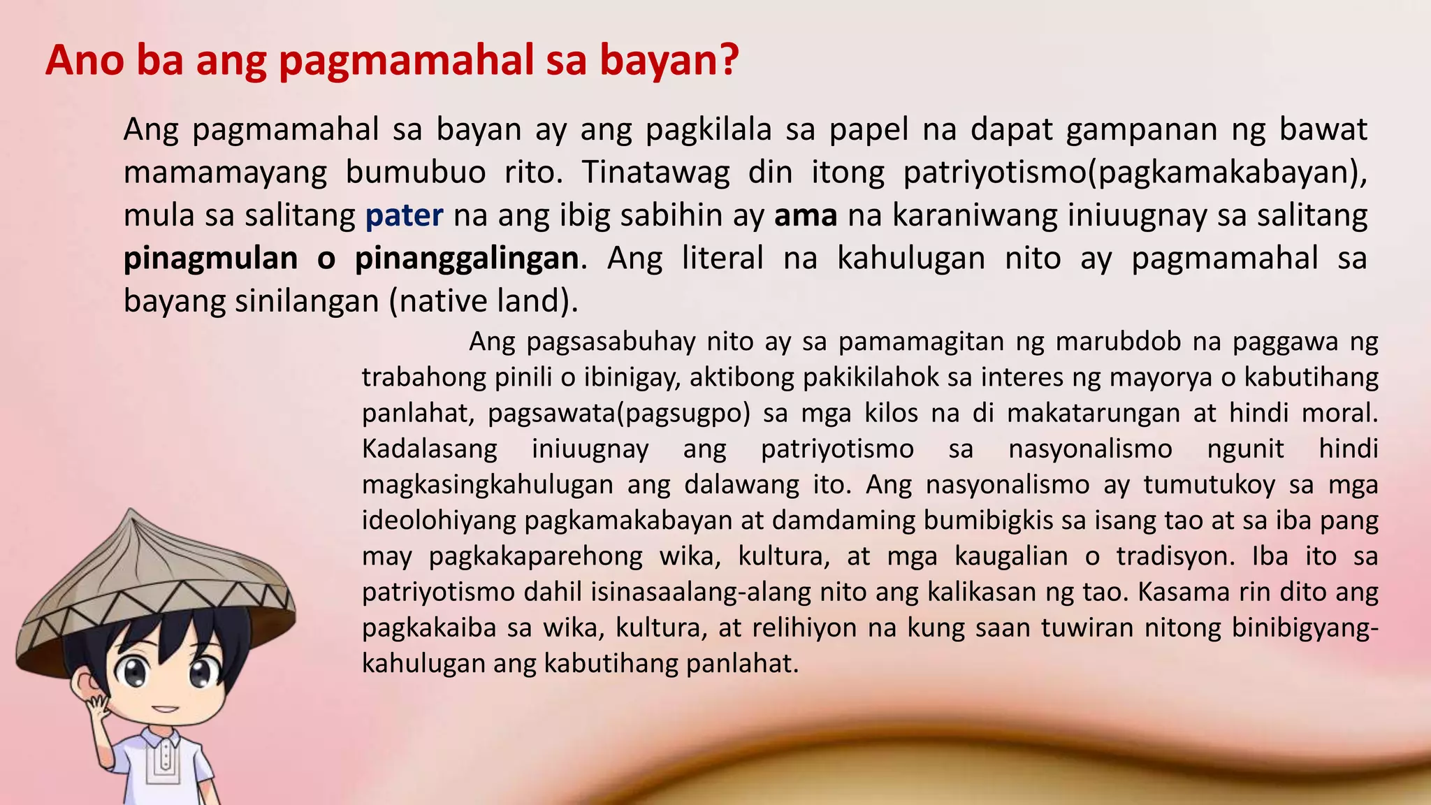 EsP10-Pagmamahal sa Bayan | PPTX