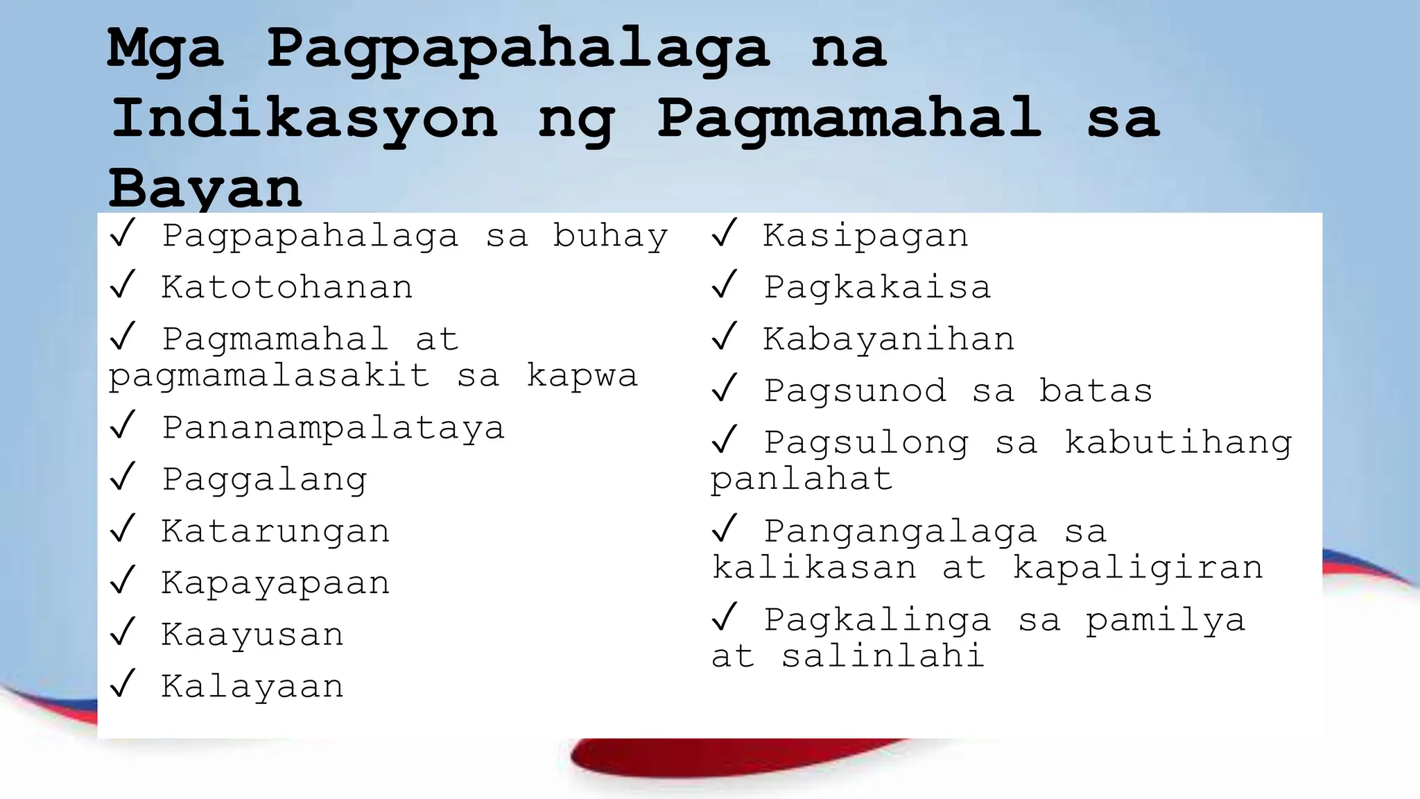 EDUKASYON SA PAGPAPAKATAO Pagmamahal sa Bayan.pptx