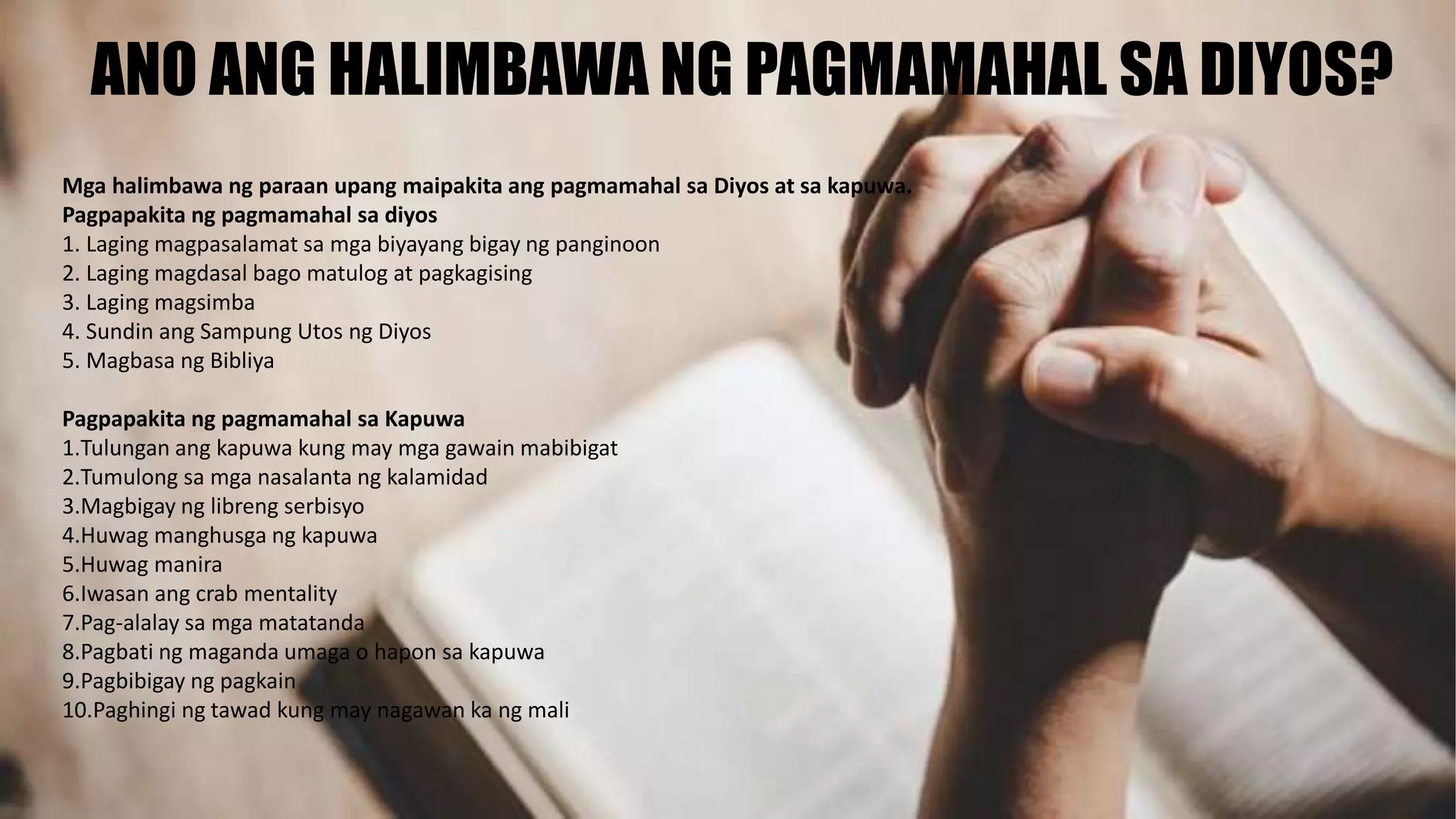 PAGMAMAHAL SA DIYOS | PPTX