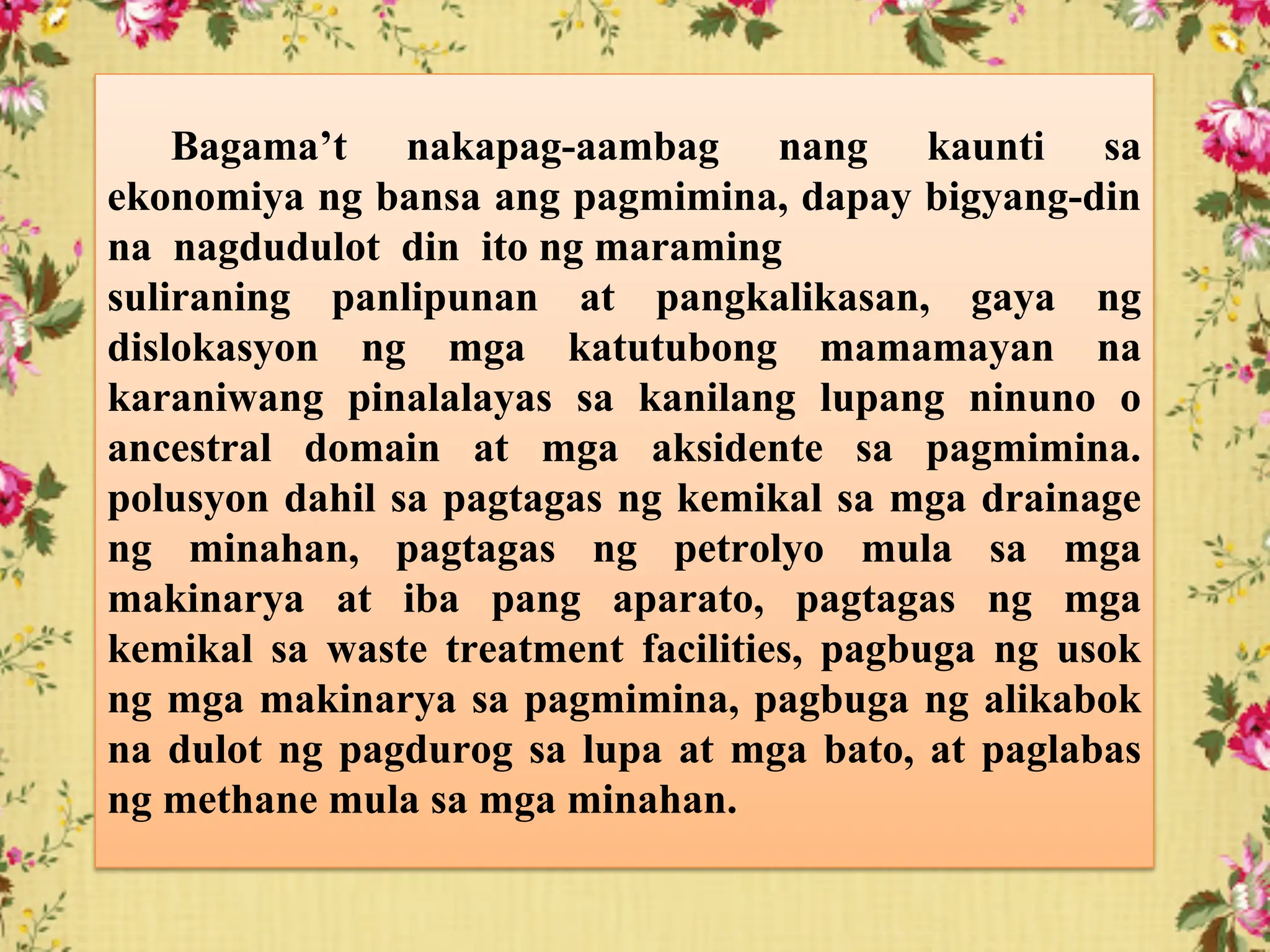 Ibat ibang paraan ng pagmimina sa pilipinas | PDF