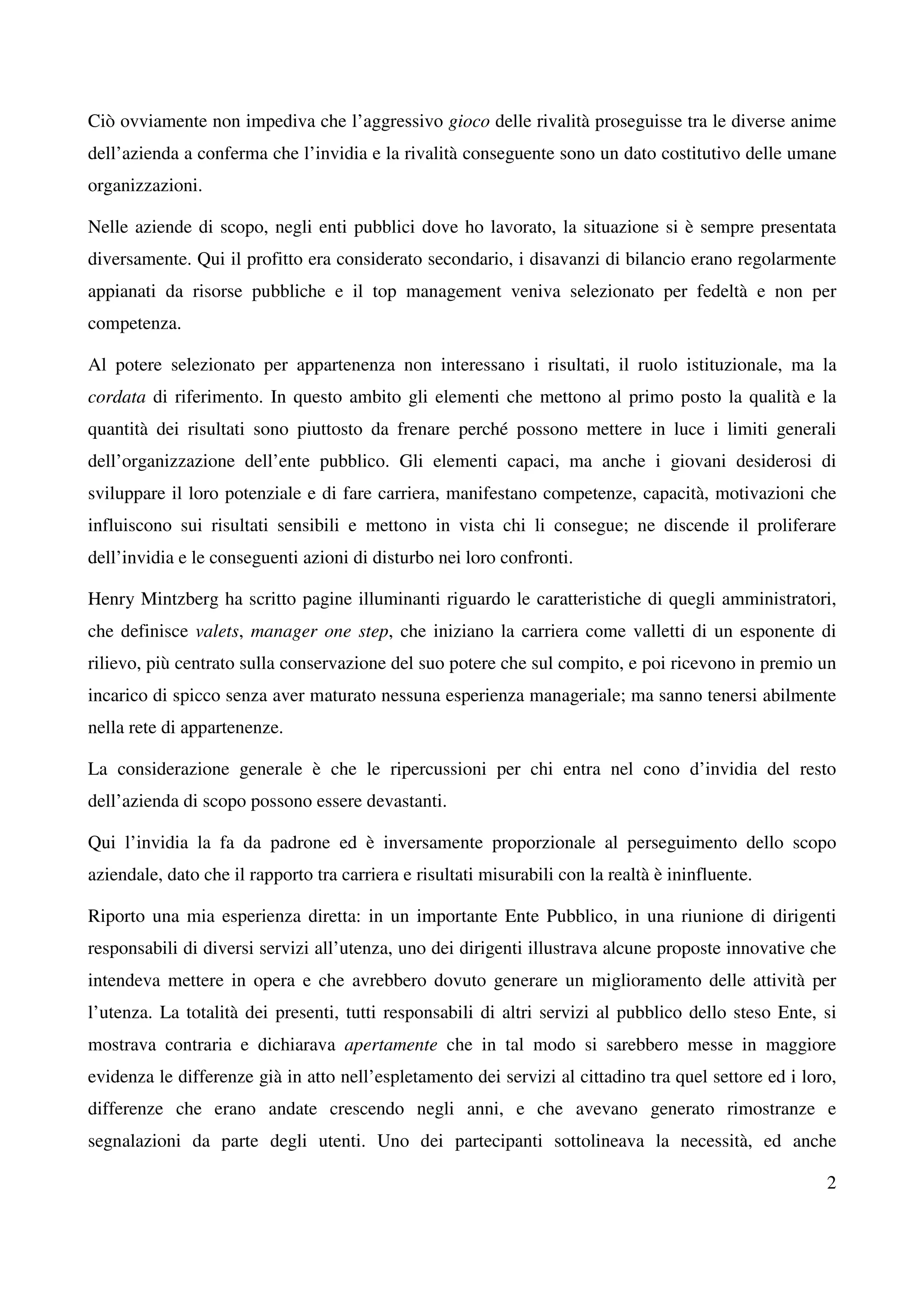 L’INVIDIA SUL LAVORO | PDF