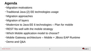 Migrating traditional Java EE Applications to mobile