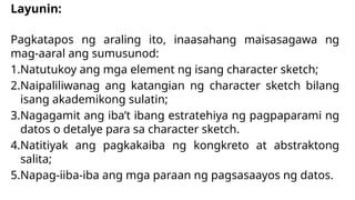 pagpalawak ng datos. filipoino sa piling laranganpptx | PPT