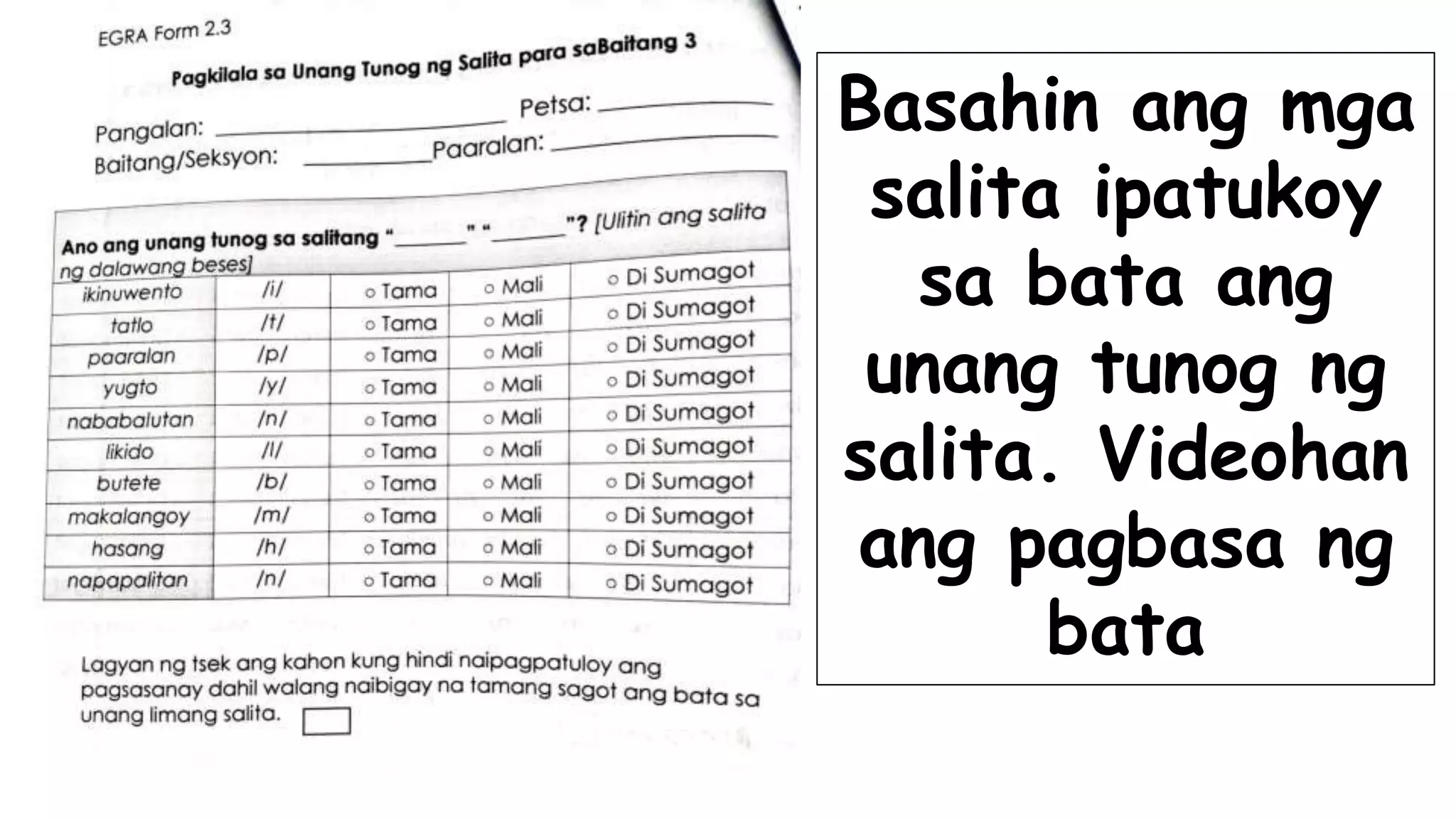 Pagpapabasa sa Baitang Tatlo.pptx