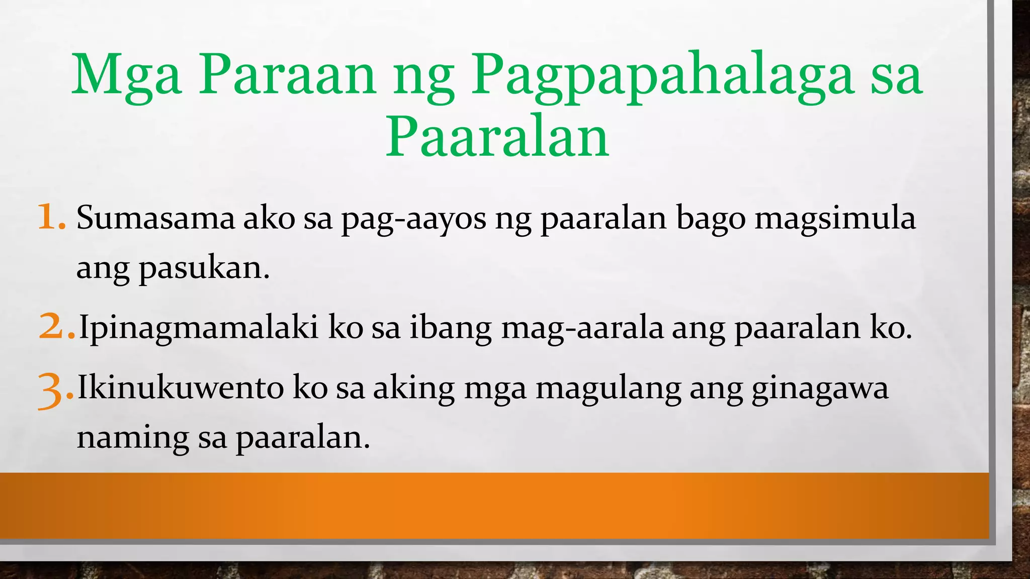 Pagpapahalaga sa Paaralan | PPTX