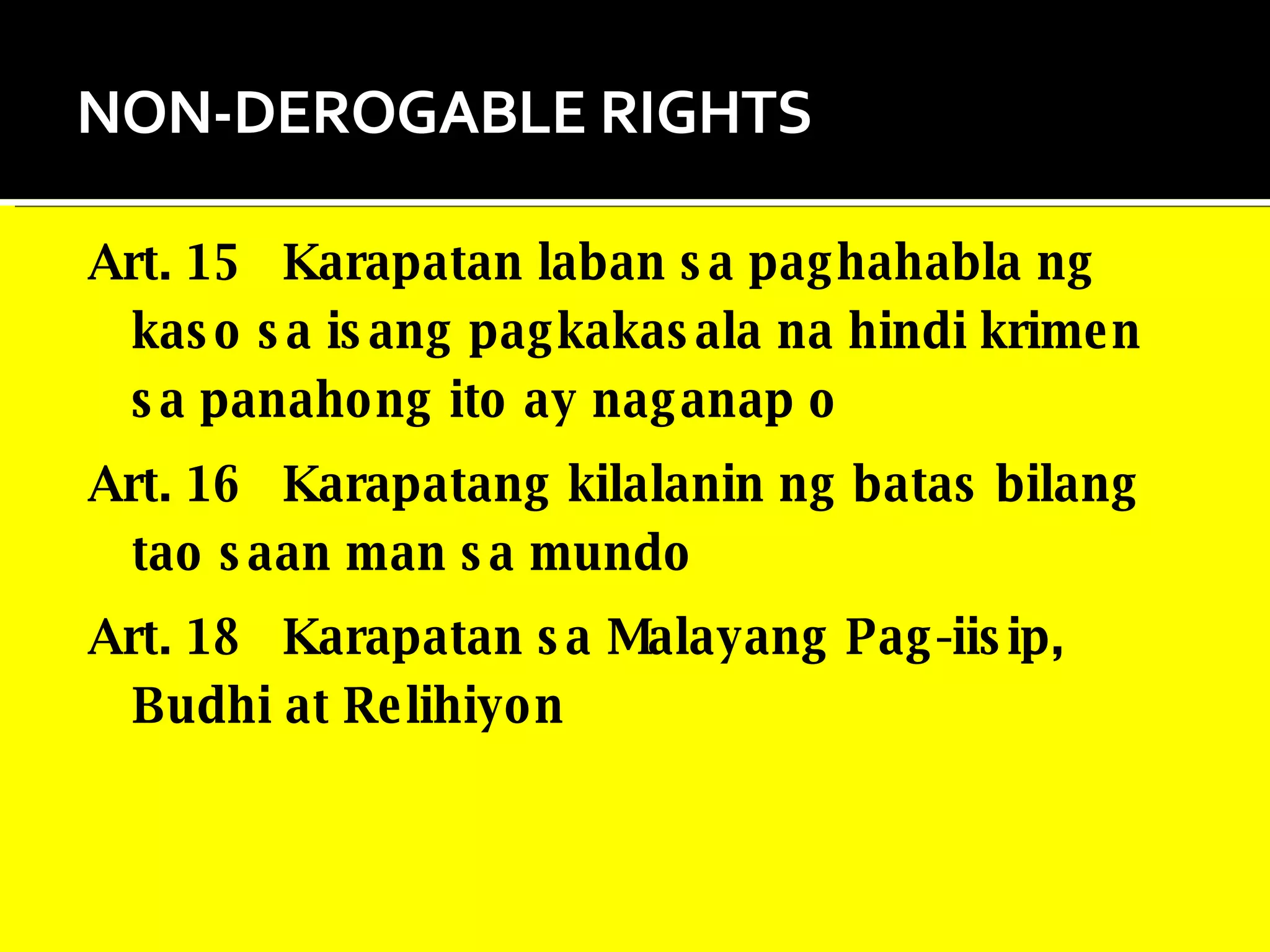 Pagpapakilala Sa Karapatang Pantao | PPT