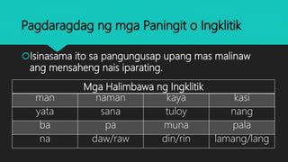 Pagpapalawak ng Pangungusap | PPTX