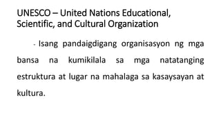 Pagpapanatili sa mga pook na pangkultura | PPTX