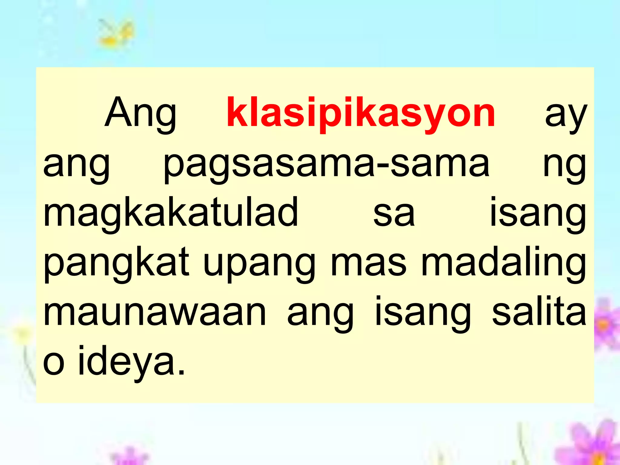 Pagpapangkat Pangkat ng mga Salita | PPTX