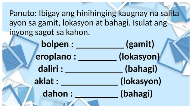 Pagpapangkat ng mga Salita at iba papptx | PPT