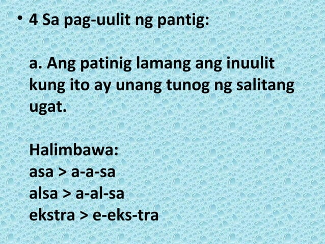 Pagpapantig | PPT