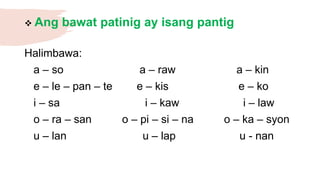 Pagpapantig at Pagbuo ng mga Salita | PPTX